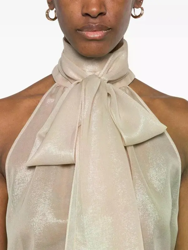 TOM FORD Sleeveless Pussy-bow Blouse