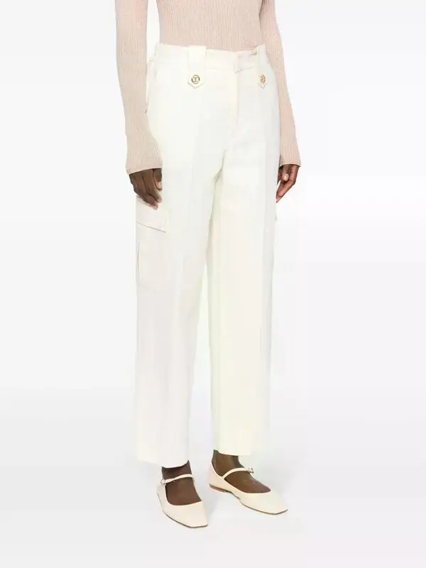 TWINSET Logo Plaque Twill Trousers