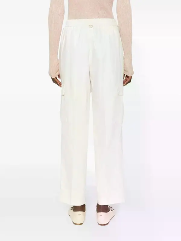 TWINSET Logo Plaque Twill Trousers
