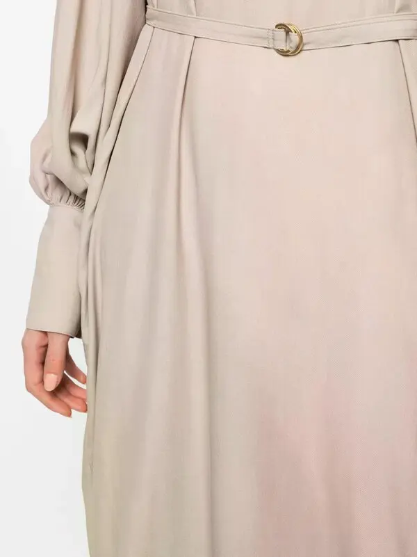 Lorena Antoniazzi Spread Collar Belted Midi Dress
