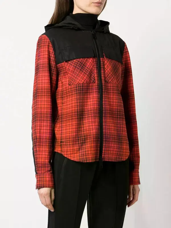 Aztech Mountain Plaid Zip-up Hoodie - Red