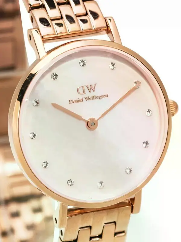 DANIEL WELLINGTON Petite Lumine 5-link 28mm Rose Gold Plated Stainless Steel Watch