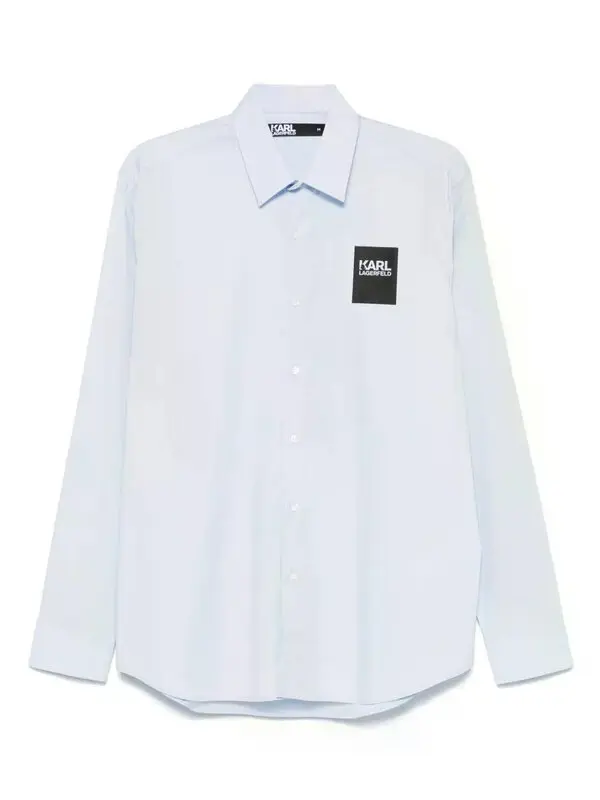 Karl Lagerfeld Logo-patch Shirt - Blue
