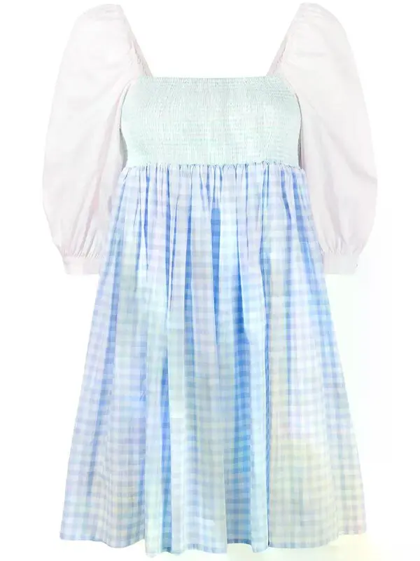 Pitusa Gingham Check Babydoll Dress