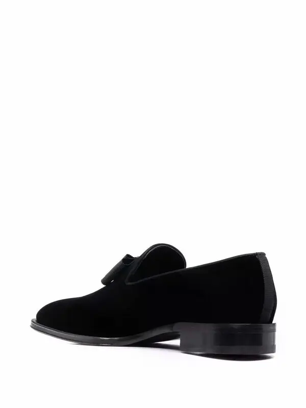 Dsquared2 Velvet Loafers With Bow Detailing
