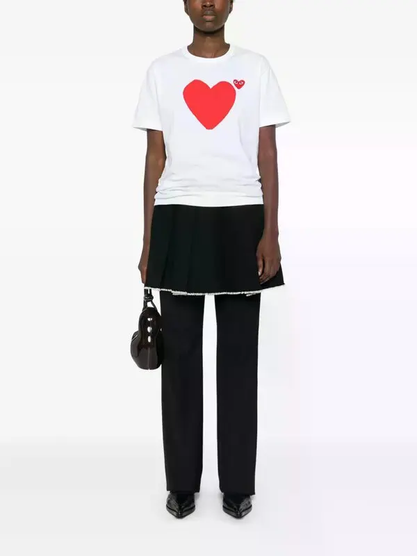 Play Comme Des Garcon Heart-print Cotton T-shirt