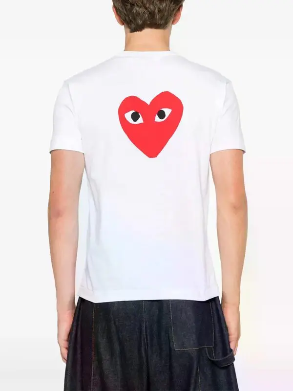 Play Comme Des Garcon Heart-print Cotton T-shirt