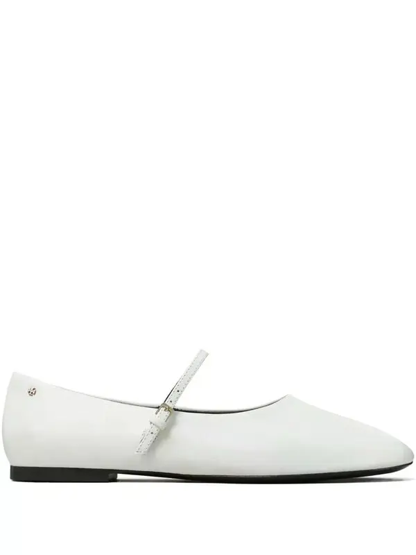 Tory Burch Leather Mary Jane Flats - White