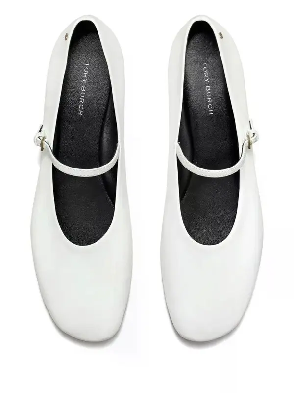 Tory Burch Leather Ballet Flats - White
