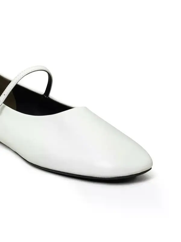 Tory Burch Leather Ballet Flats - White