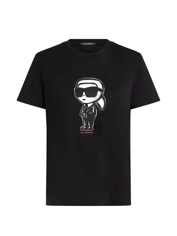 Karl Lagerfeld Ikon Logo T-shirt - Black