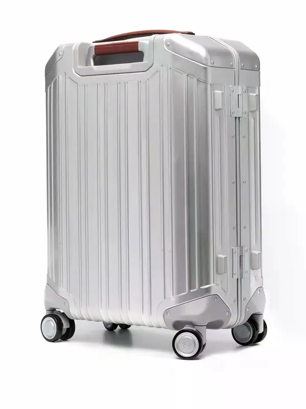 PIQUADRO Aluminium Ridged Four-wheel Suitcase
