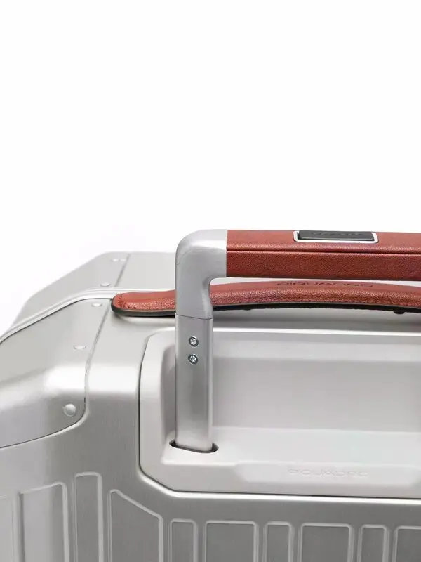 PIQUADRO Aluminium Ridged Four-wheel Suitcase
