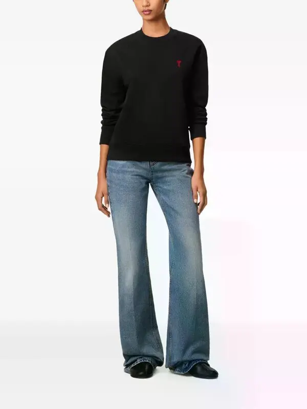 AMI Paris De Coeur Embroidered Crewneck Sweater