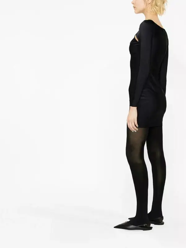 Coperni Cut-out Twisted Mini Dress - Black