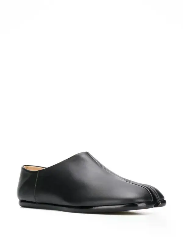 MAISON MARGIELA Leather Tabi Babouche Shoes - Black