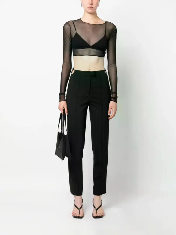 NENSI DOJAKA Cut-out Detailing Slim-fit Trousers