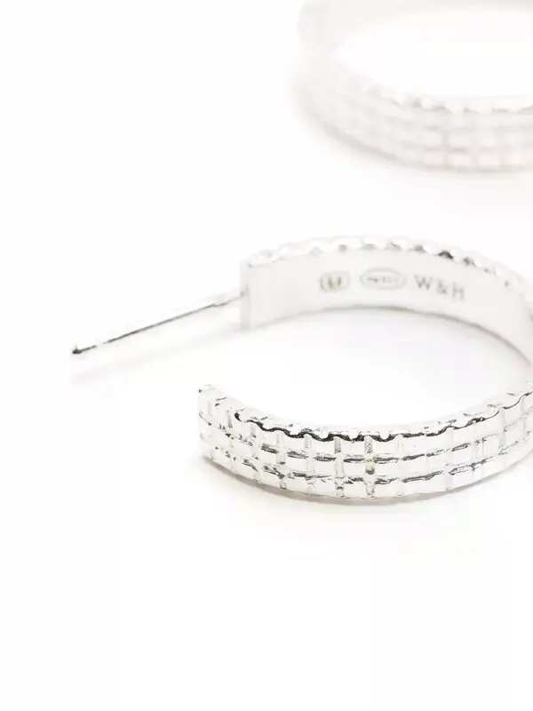 WOUTERS & HENDRIX Sterling Textured Hoop Earrings