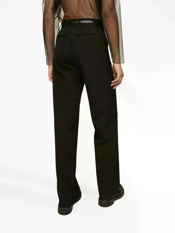 Dolce & Gabbana Virgin Wool Pressed Crease Tailored Trousers