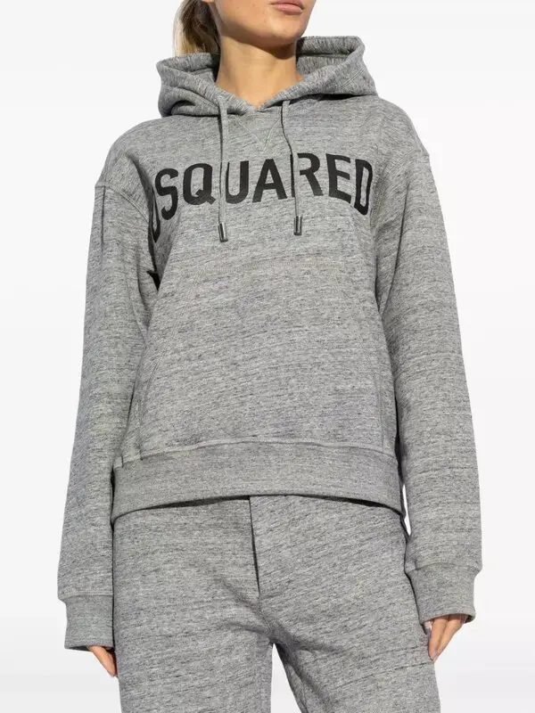 Dsquared2 Logo Print Cotton Hoodie