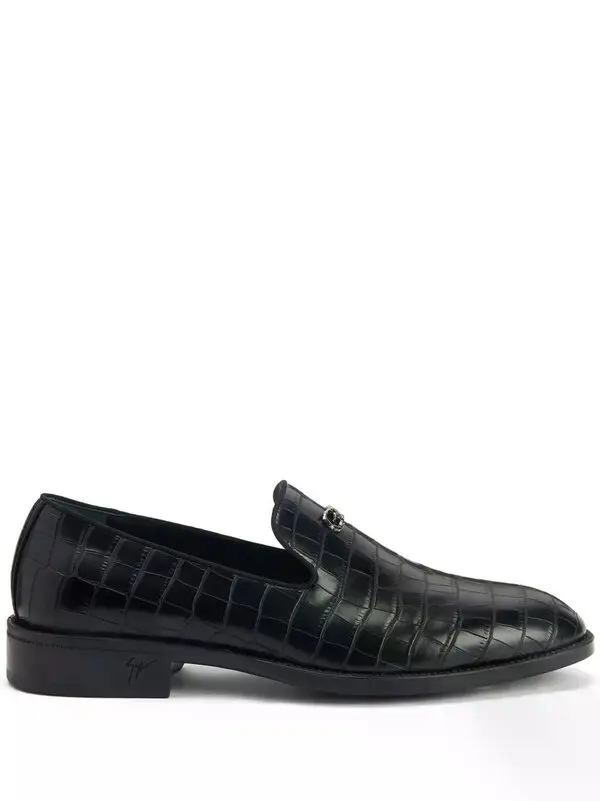 GIUSEPPE ZANOTTI Crocodile-effect Loafers