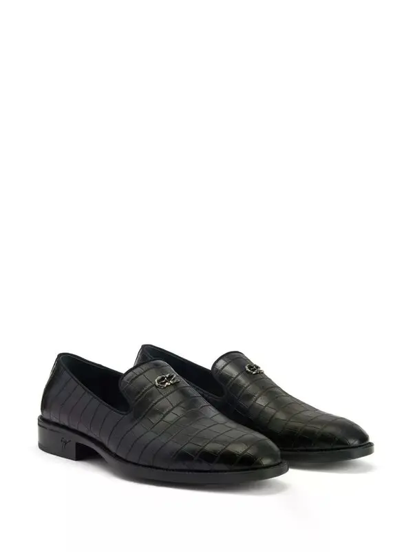 GIUSEPPE ZANOTTI Crocodile-effect Loafers