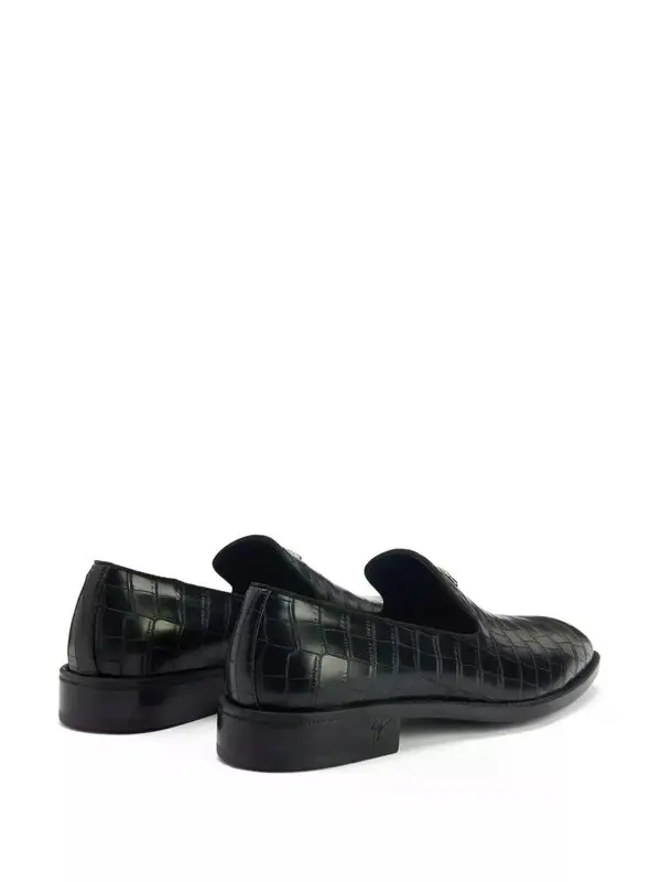 GIUSEPPE ZANOTTI Crocodile-effect Loafers