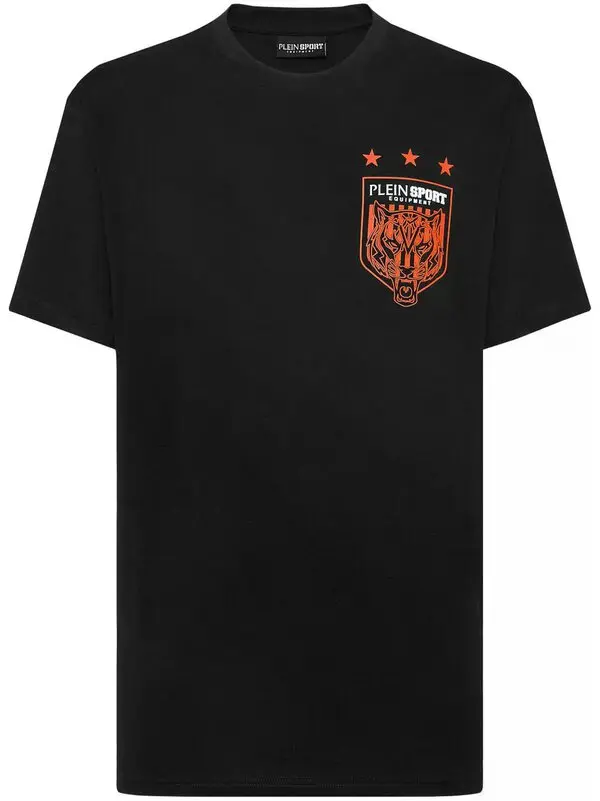 PLEIN SPORT Tiger Crest Edition Cotton T-shirt - Black