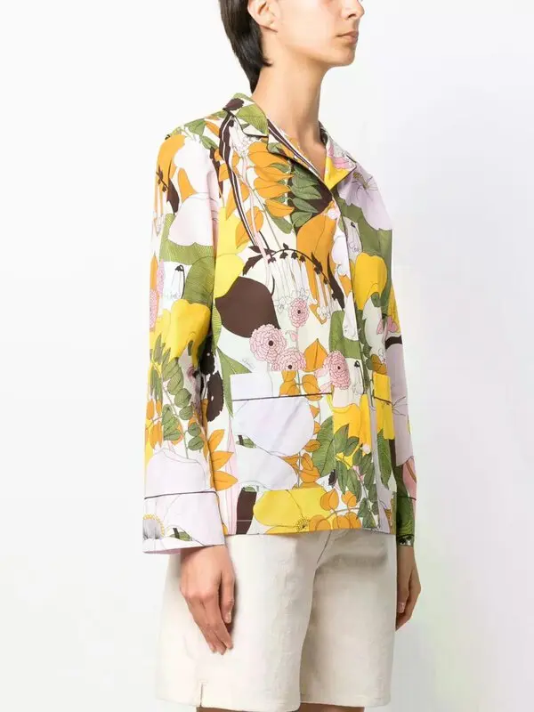 La DoubleJ Hammock Floral-print Cotton Shirt