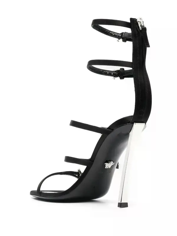 Versace Calf Leather Pin-point 120mm Stiletto Sandals