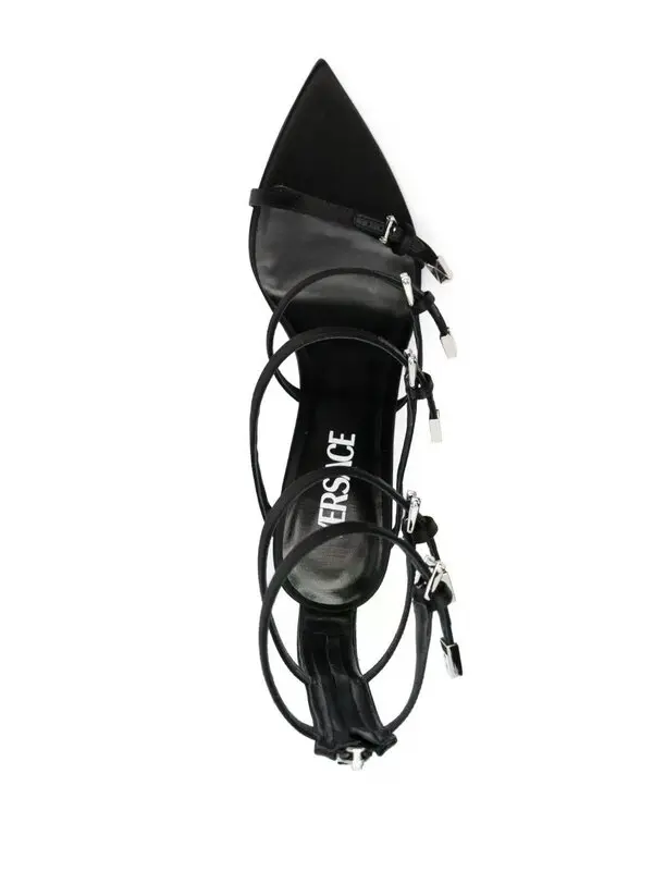 Versace Calf Leather Pin-point 120mm Stiletto Sandals