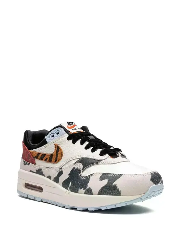 Nike Max 1 '87 Tiger Swoosh Cow Print Sneakers - Neutrals