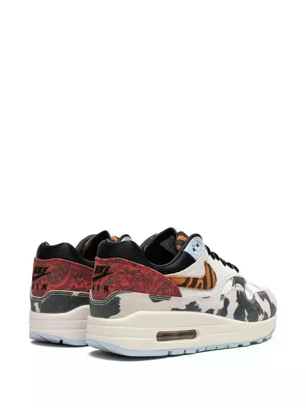 Nike Max 1 '87 Tiger Swoosh Cow Print Sneakers - Neutrals