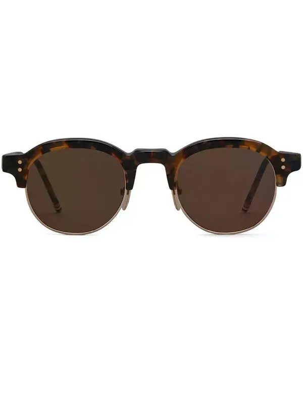Thom Browne Tortoiseshell Oval-frame Sunglasses