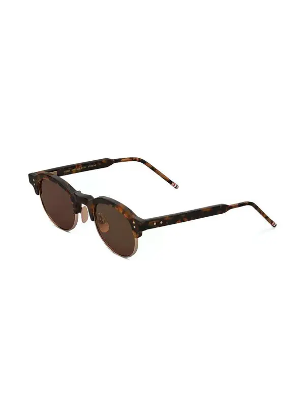 Thom Browne Tortoiseshell Oval-frame Sunglasses