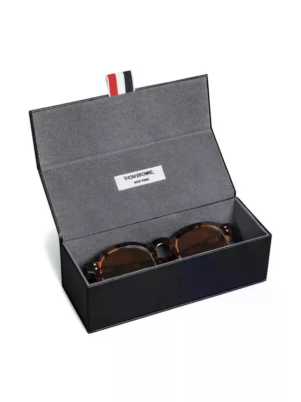 Thom Browne Tortoiseshell Oval-frame Sunglasses