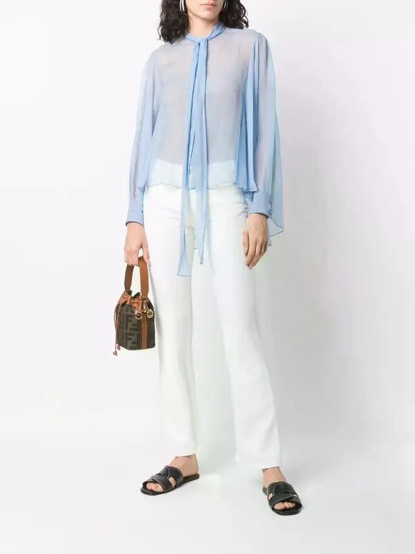 Alberta Ferretti Slim Fit Trousers Cotton