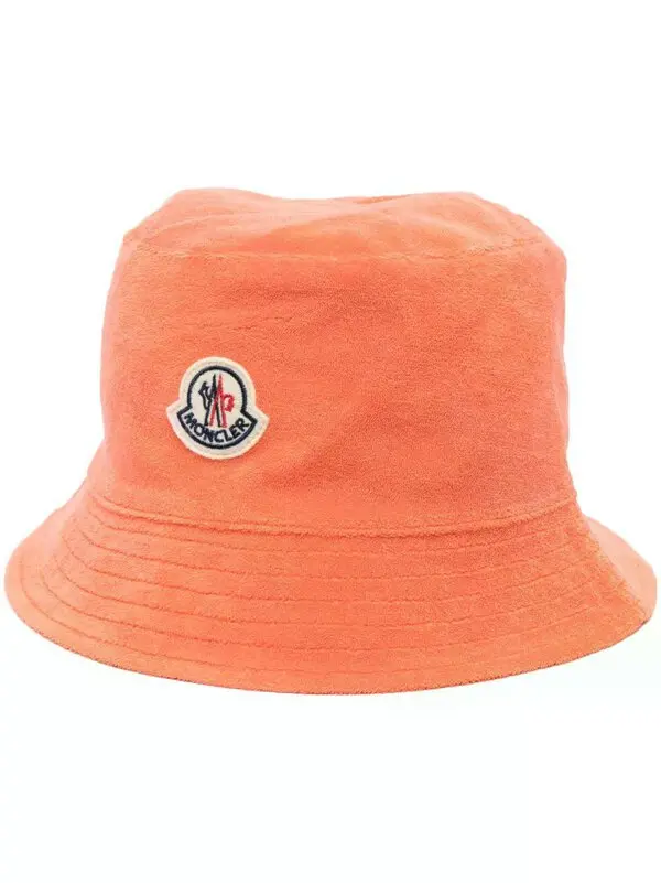 Moncler Logo-patch Reversible Bucket Hat - Orange
