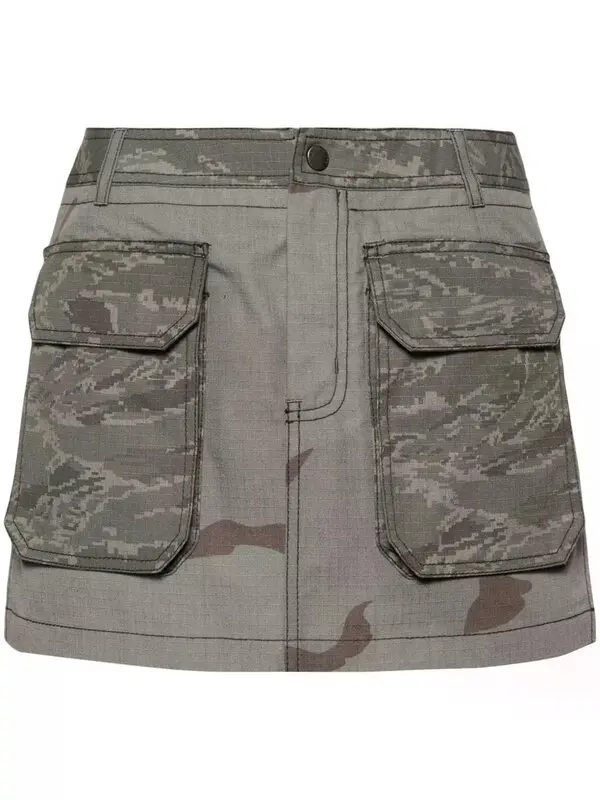 MARINE SERRE Regenerated Camouflage Miniskirt