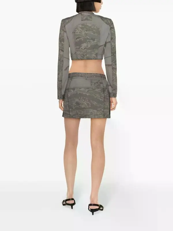 MARINE SERRE Regenerated Camouflage Miniskirt