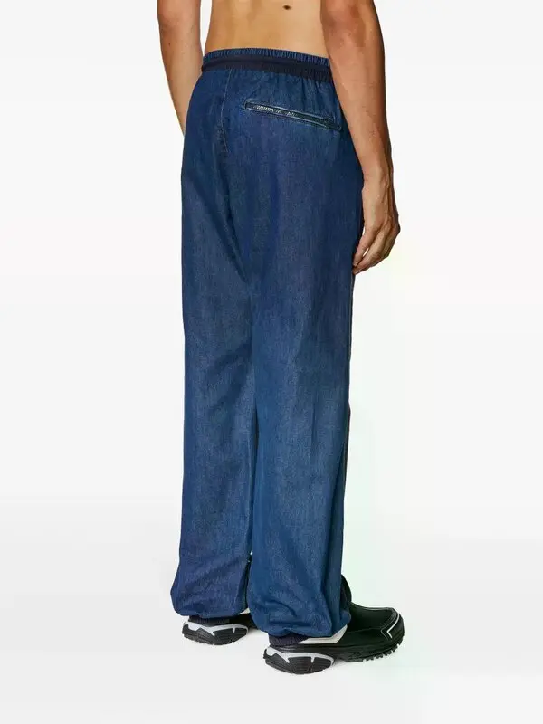 DIESEL® P-bright Logo-appliqué Track Pants - Blue