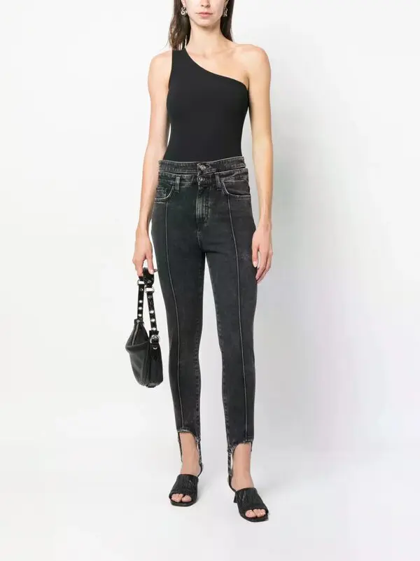 ANDREĀDAMO Stretch-cotton Cut-out Skinny Jeans
