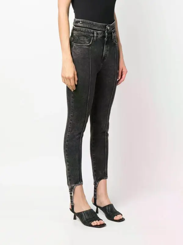 ANDREĀDAMO Stretch-cotton Cut-out Skinny Jeans