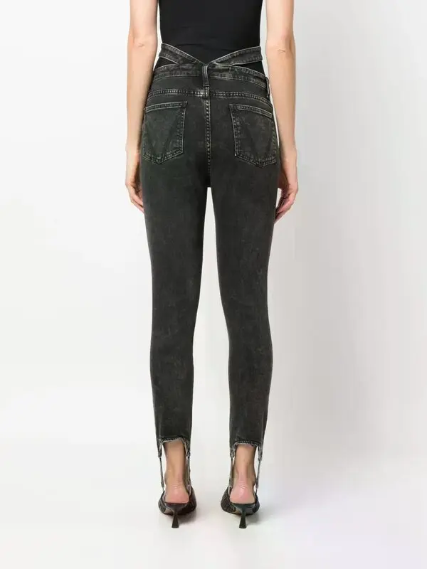 ANDREĀDAMO Stretch-cotton Cut-out Skinny Jeans