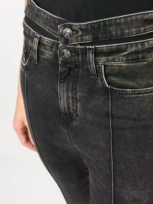 ANDREĀDAMO Stretch-cotton Cut-out Skinny Jeans