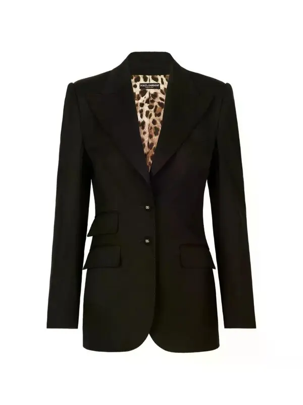 Dolce & Gabbana Turlington Gabardine Single-breasted Blazer - Black