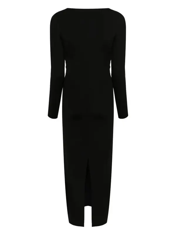 Roland Mouret Pleat-detail Knitted Dress - Black