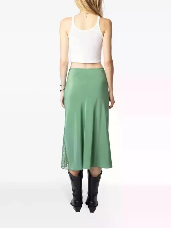 Zadig&Voltaire Jayla Midi Skirt With Floral Lace Detail