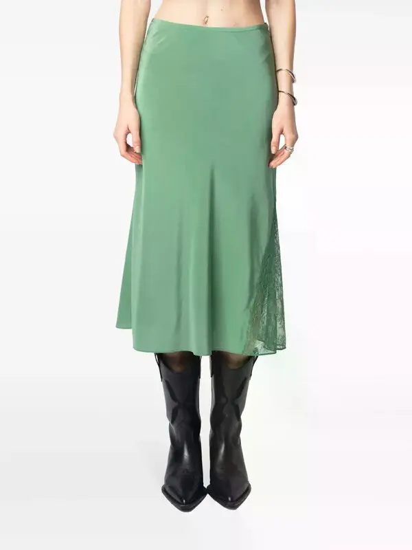 Zadig&Voltaire Jayla Midi Skirt With Floral Lace Detail