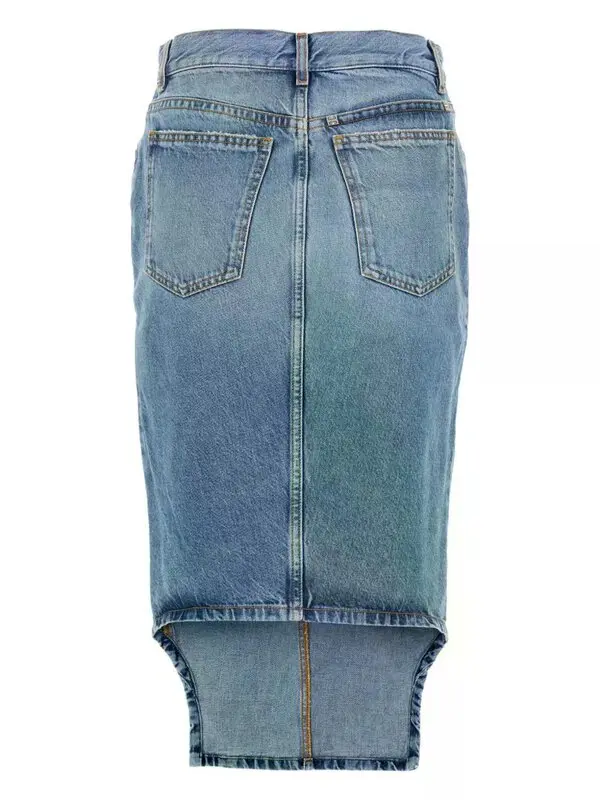 Givenchy Light Cotton Denim Pencil Skirt - Blue